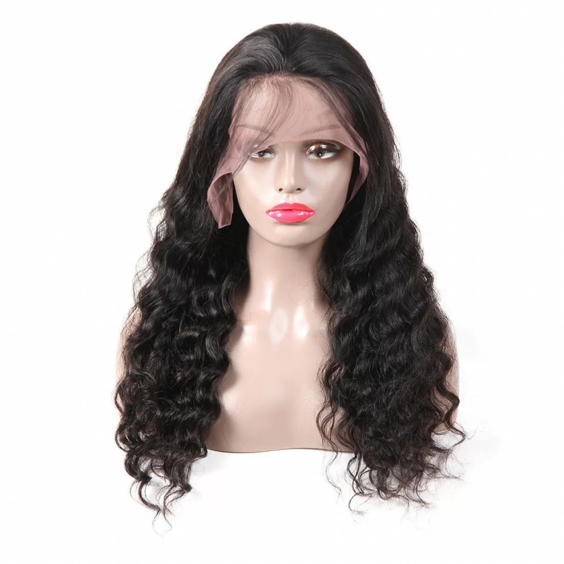 10A Lace Front Wig – Human Hair with Baby Hair, Natural Black, Loose ...