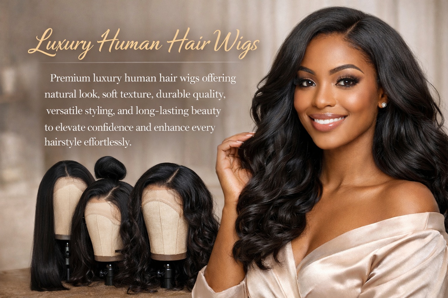 Luxury human hair wigs - Creams
